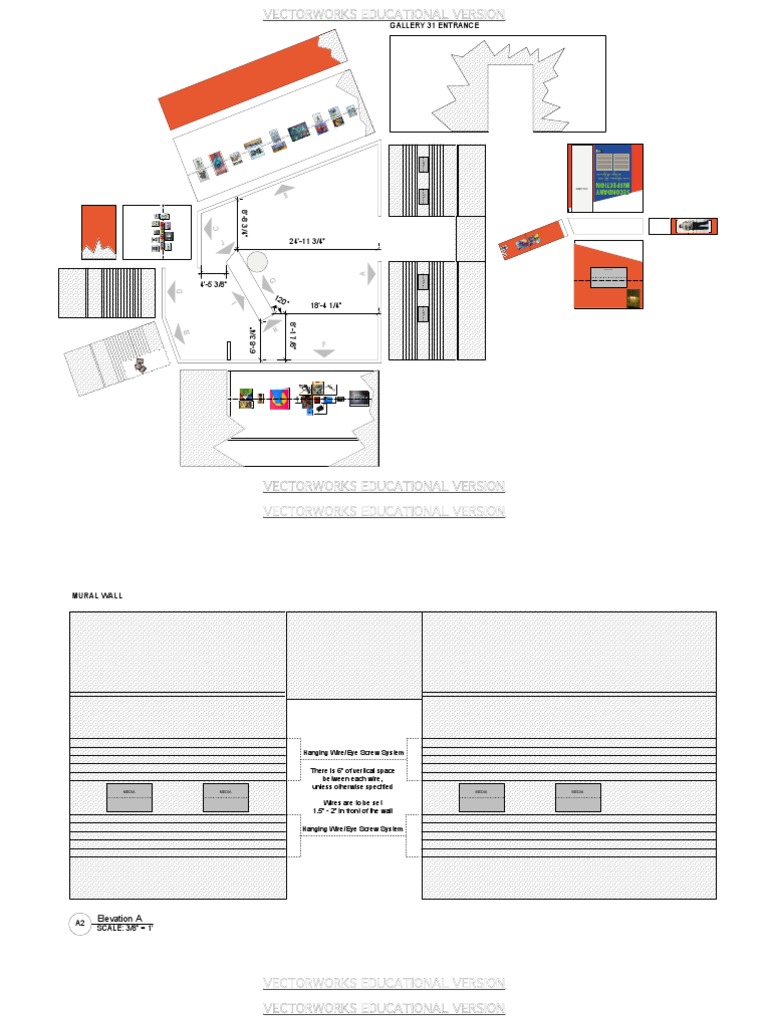 Gallery Art Installation Plan | PDF | Mural | Communication Design