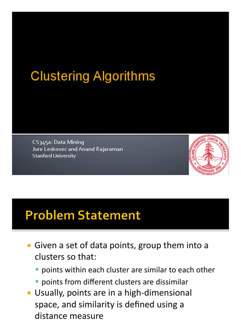 Clustering Algorithms Explained | PDF | Cluster Analysis | Algorithms And Data Structures