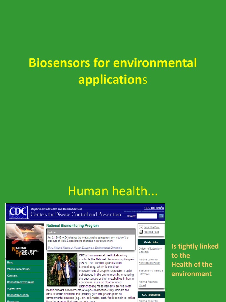 Biosensors for Environmental Pollutants | PDF | Pollution | Biosensor