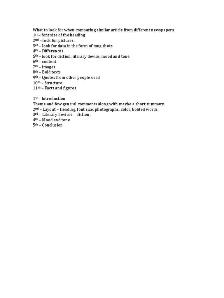 Comparing Articles | PDF