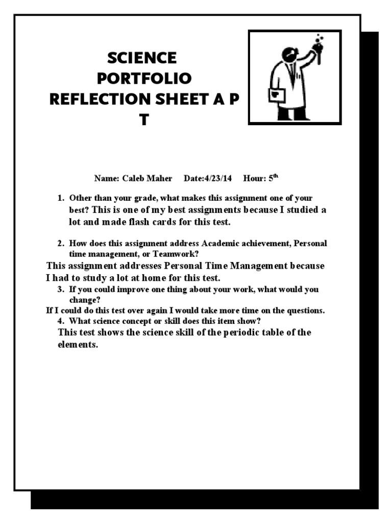 Science Portfolio Reflection | PDF