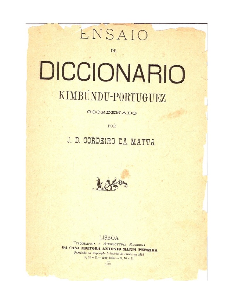 Diccionario Kimbundu | PDF