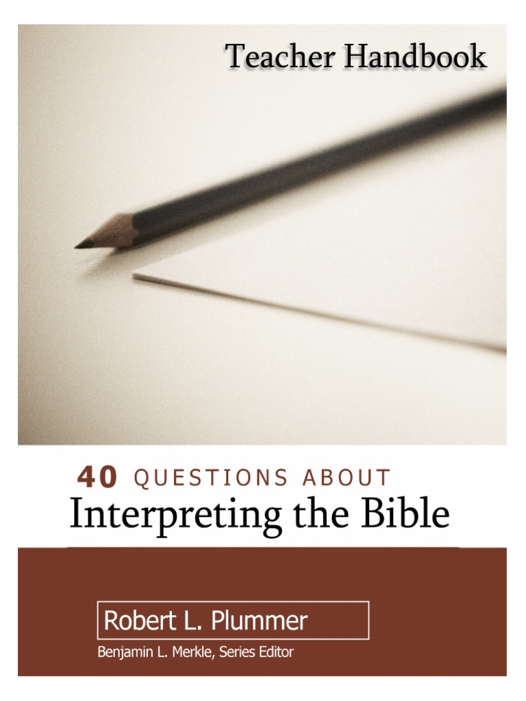 Section 3 From Plummer's 40 Questions About Interpreting The Bible ...