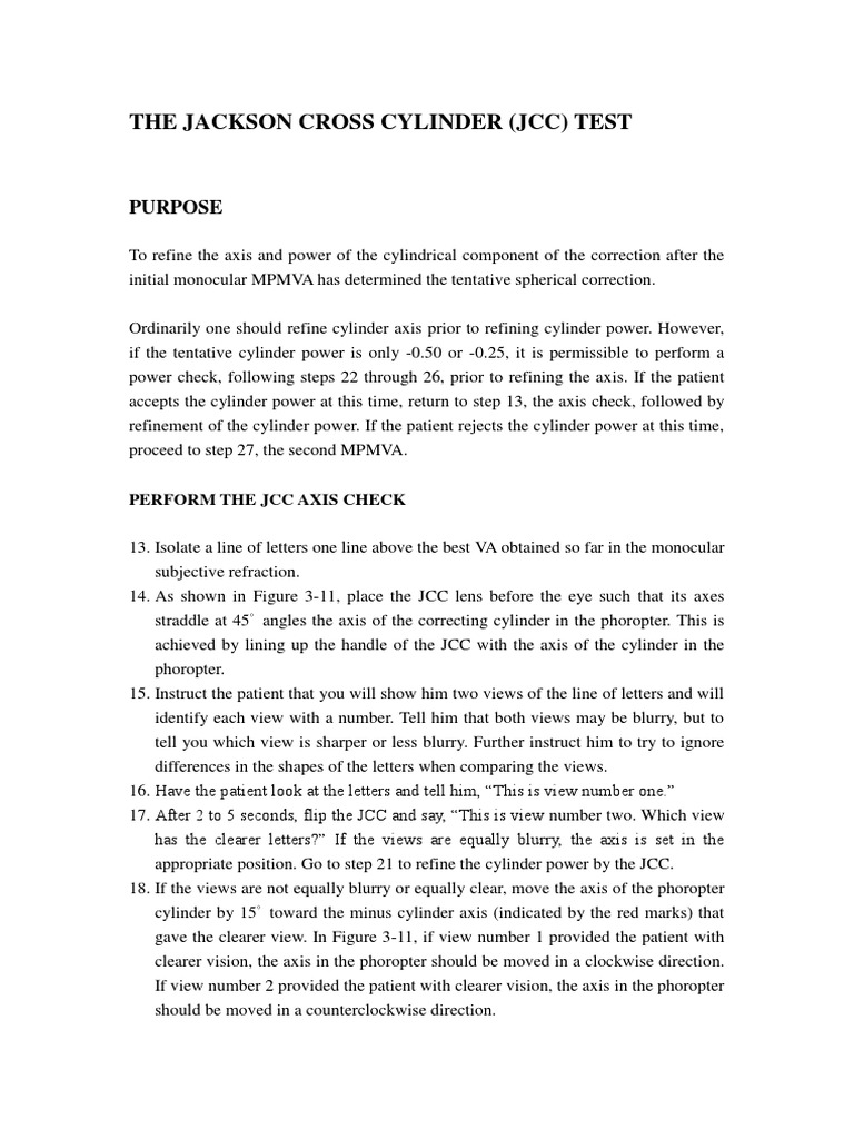 The Jackson Cross Cylinder Test | PDF | Rotation Around A Fixed Axis ...