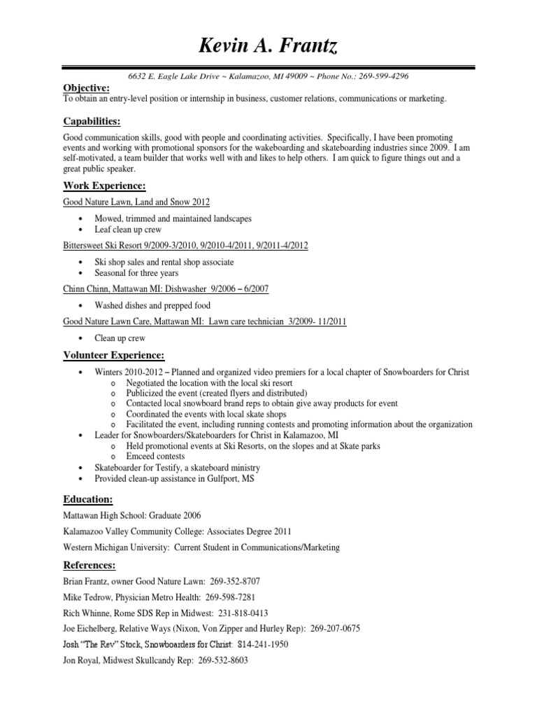 Kfrantz Resume2013-A1 3-8 | PDF