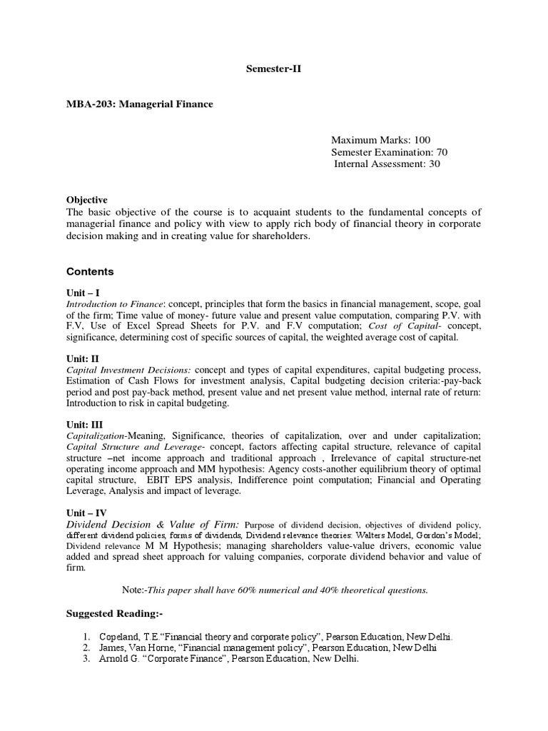 Managerial Finance | PDF | Capital Structure | Dividend