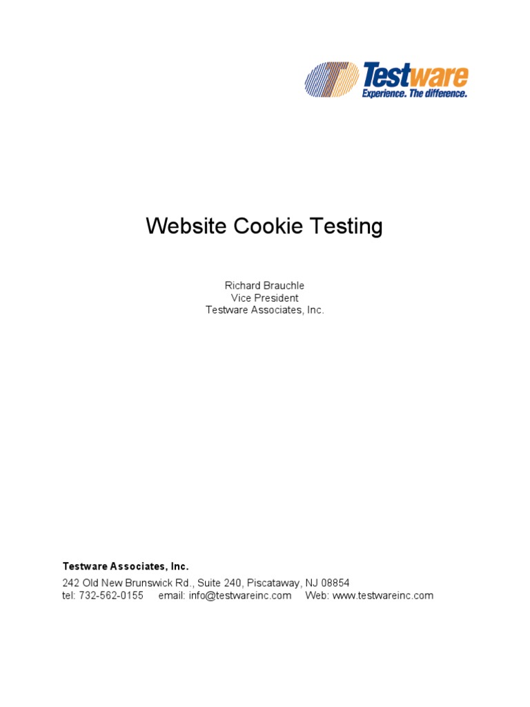 Website Cookie Testing Pdf Http Cookie World Wide Web