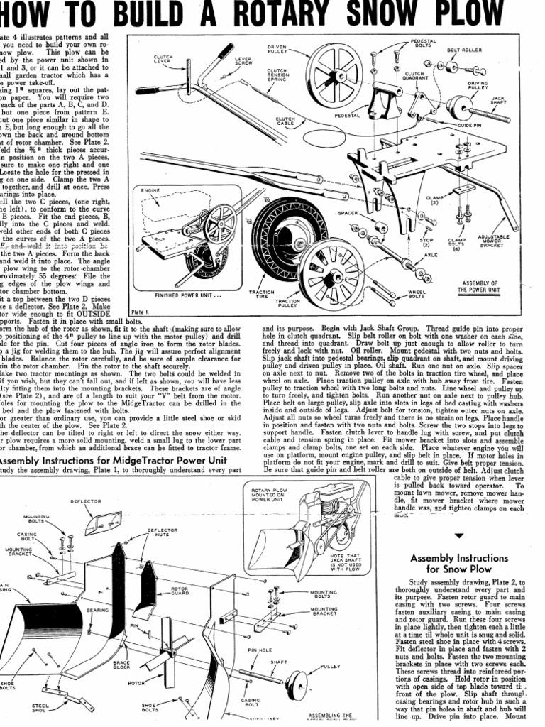 How To Build A Rotary Snow Plow | PDF