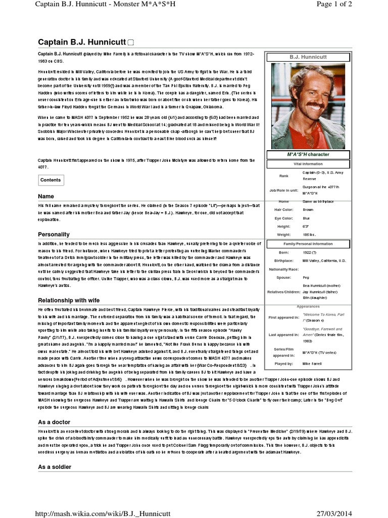 Captain B.J. Hunnicutt Overview | PDF | Unrest | Armed Conflict