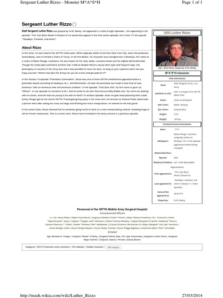 Rizzo, Luther | PDF | Ranks | Military Rank