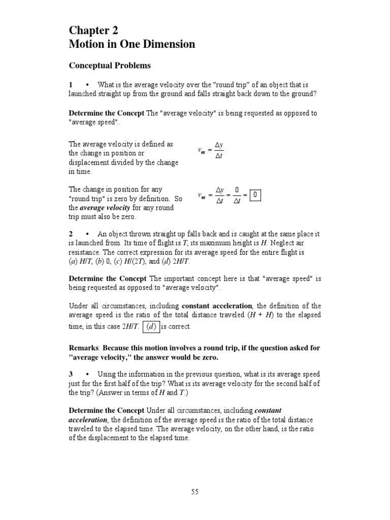 Average Velocity in One-Dimensional Motion | PDF