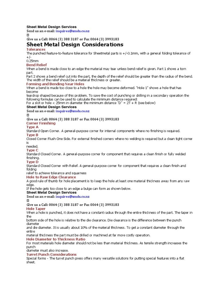Sheet Metal Design Considerations | PDF | Sheet Metal | Industries