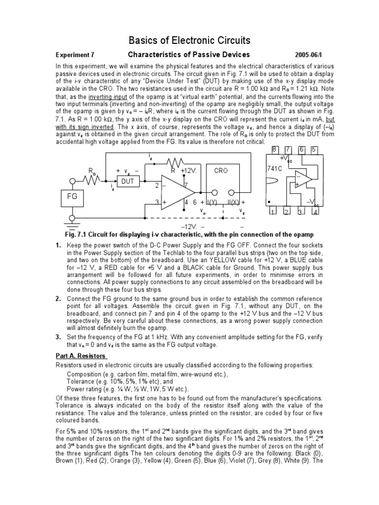Expt06 - Characteristics of Passive Devices | PDF | Capacitor | Diode