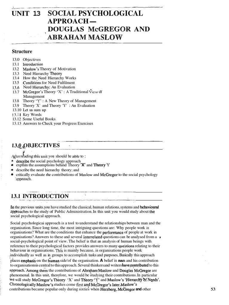 Public Administration Unit-13 Social Psychological Approach-Douglas ...