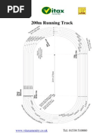 Iaaf 400 Metre Standard Track, Marking Plan: SCALE - 1:350 | PDF ...