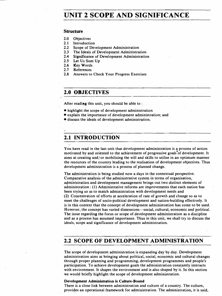 Public Administration Unit-71 Scope and Significance | PDF | Public ...