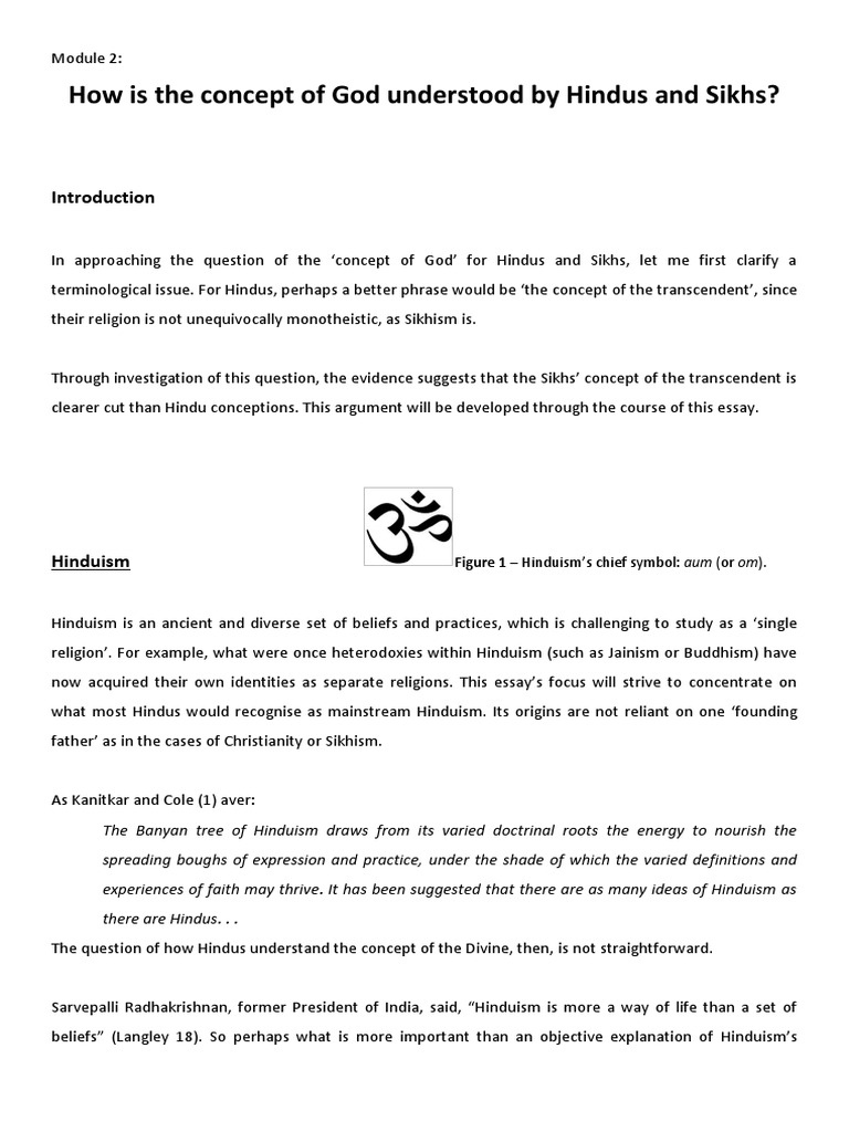 Concepts of The Divine in Hinduism and Sikhism | PDF | Brahman | Monotheism