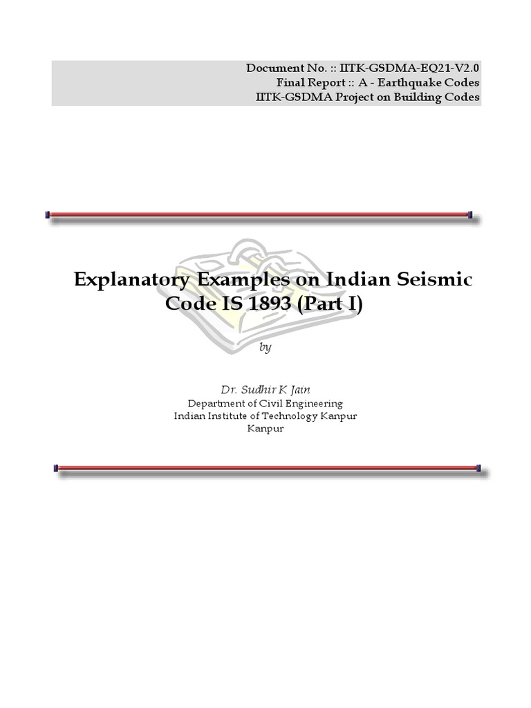 IS 1893 Seismic Design Examples | PDF