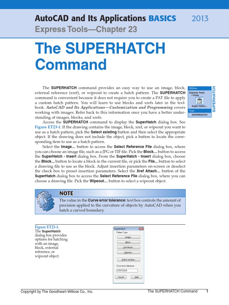 The Superhatch Command: Express Tools-Chapter 23 | PDF | Dialog Box | Command Line Interface