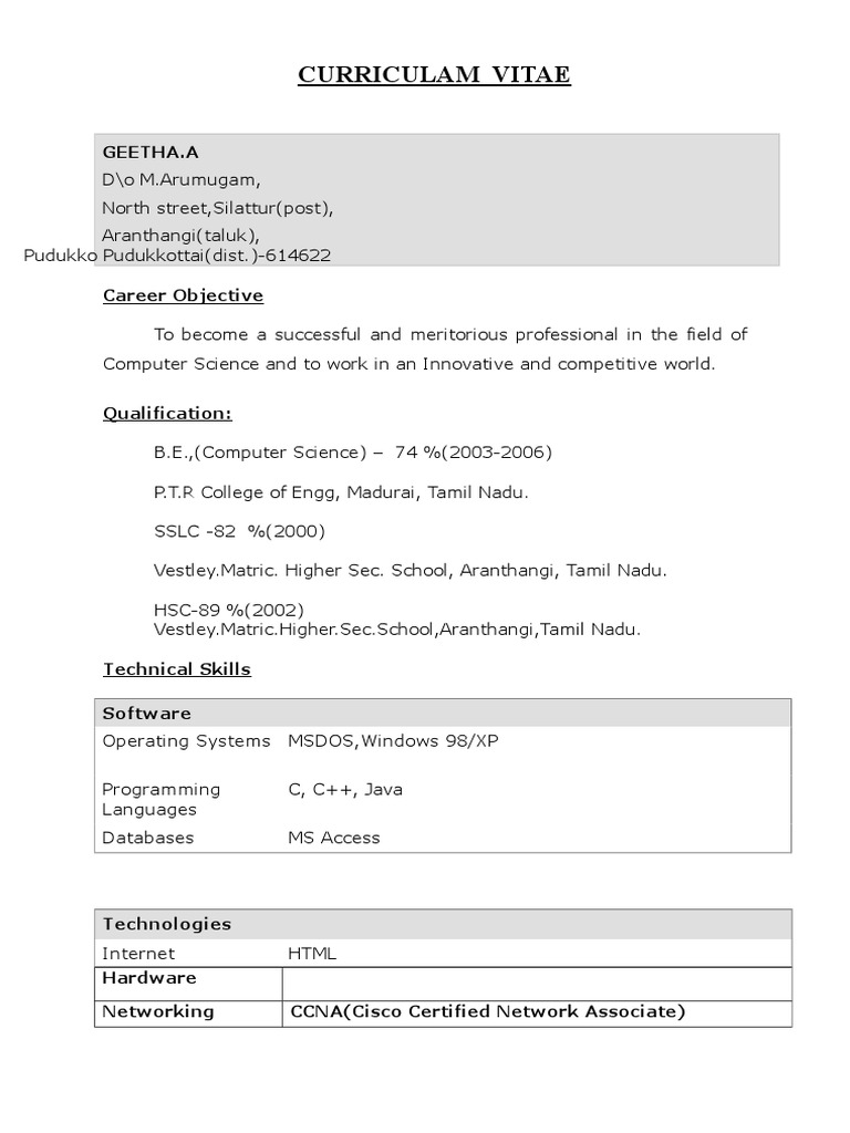 Computer Science Professional CV | PDF