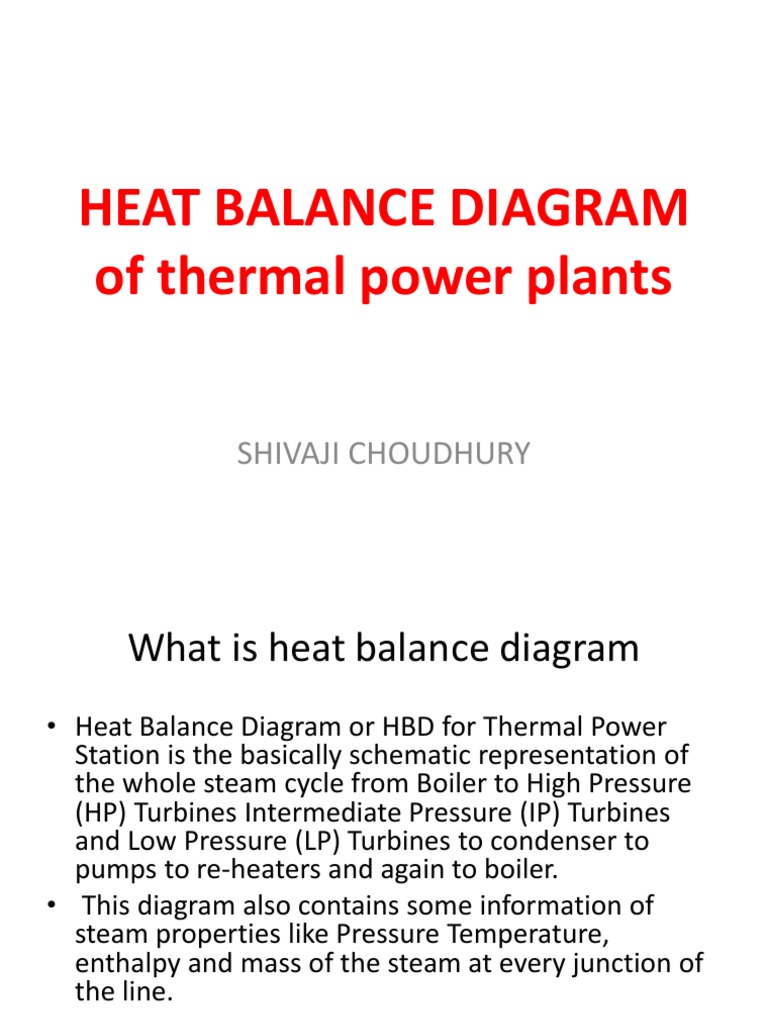 Heat Balance Diagram of Thermal Power Plants: Shivaji Choudhury | PDF