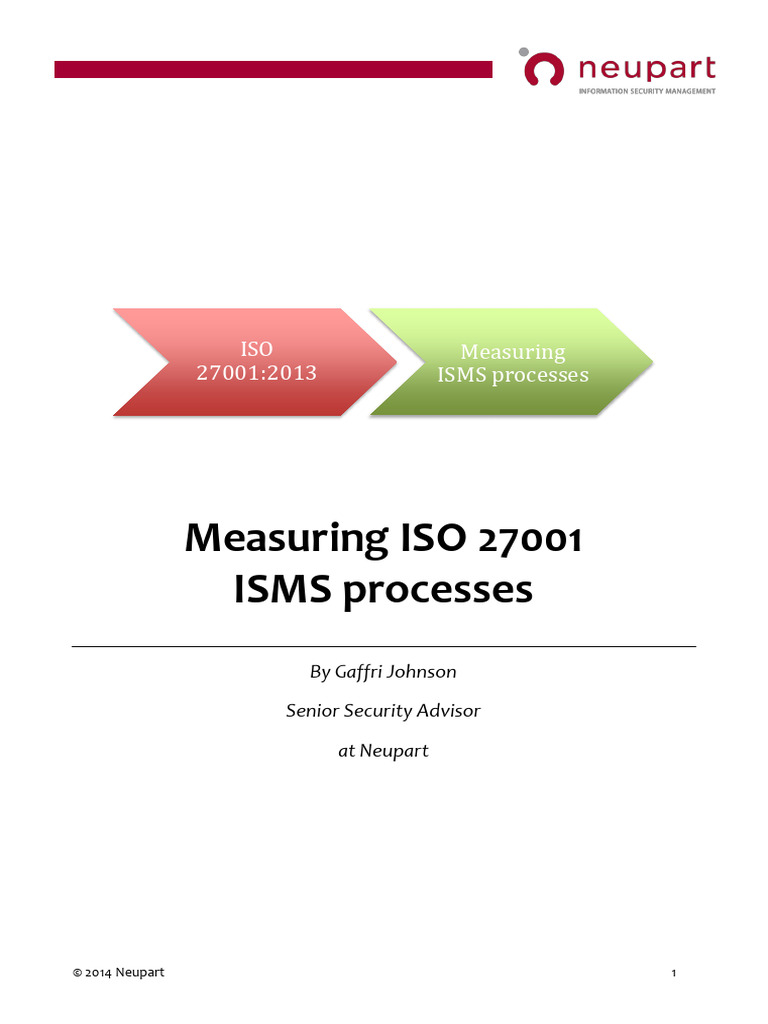 How To Measure Your ISO 27001 ISMS Efficiency With KPIs | PDF ...