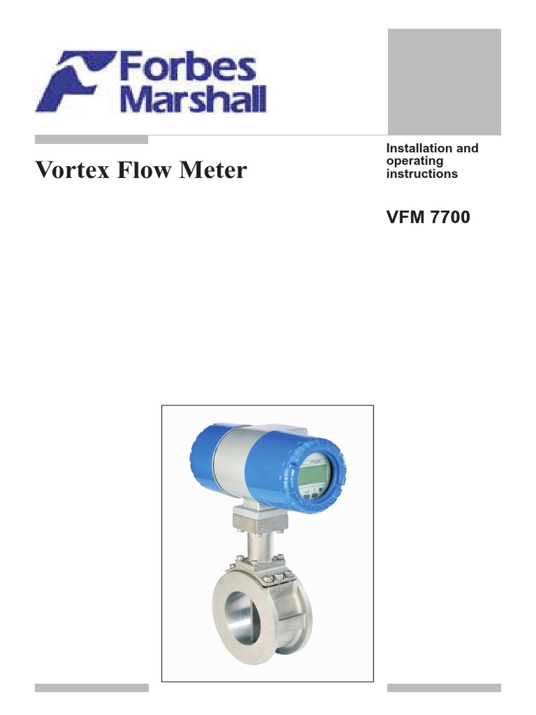 Vortex Meter Forbes Marshall VFM 7700 Manual | Download Free PDF | Flow ...