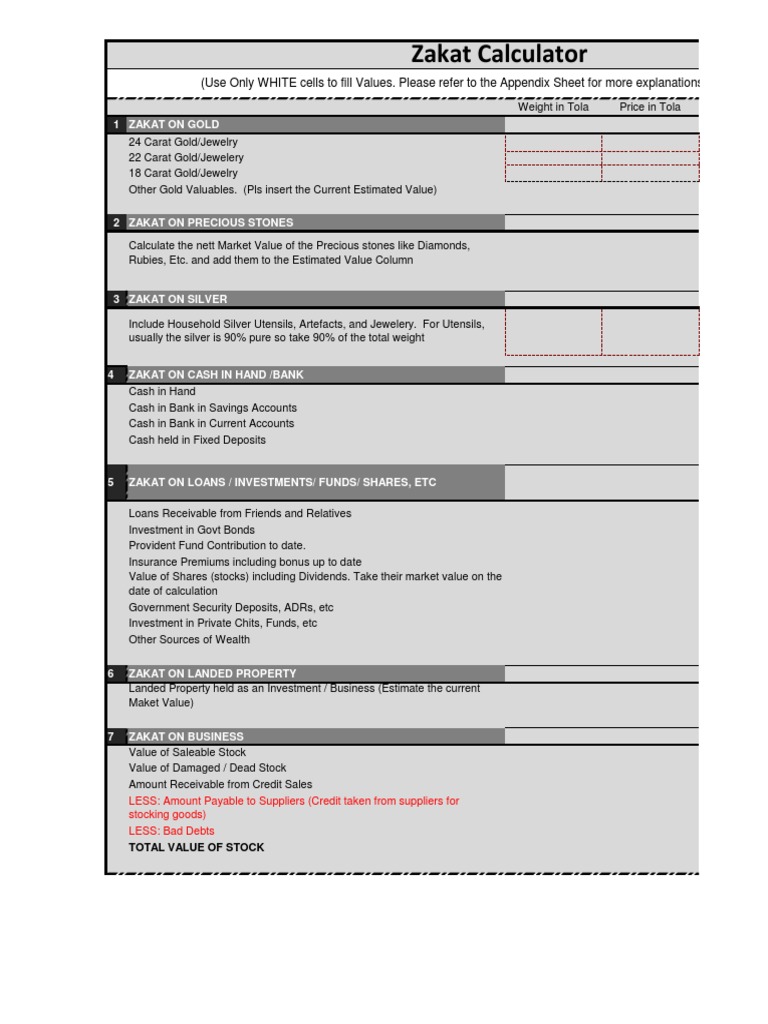 Zakat Calculation Guide for Wealth | PDF
