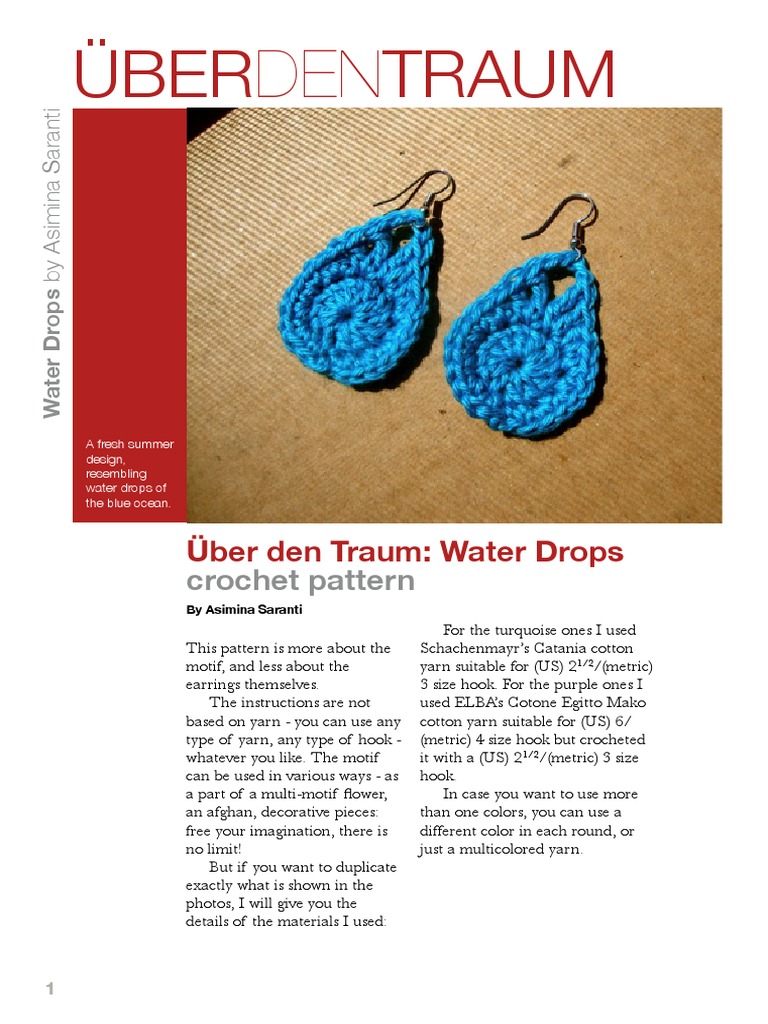 Pattern Crochet Water Drops v2 | PDF