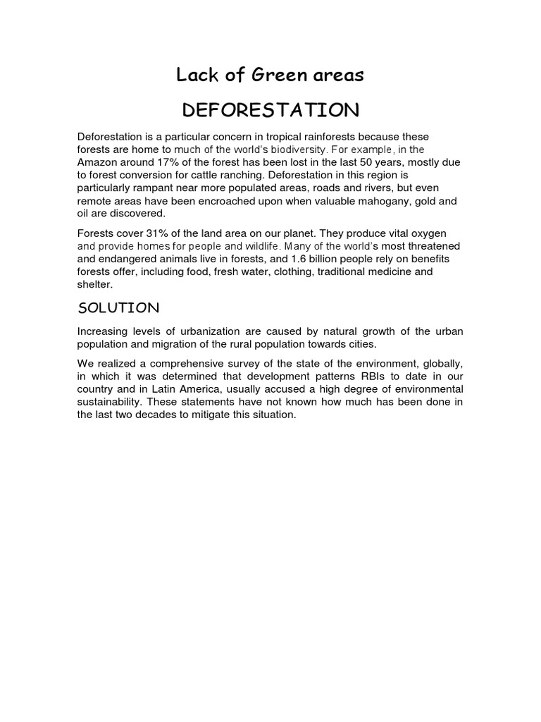 Deforestation and Urbanization Impact | PDF | Technology & Engineering