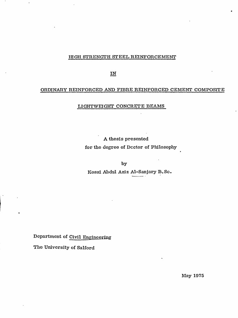 High Strength Reinforcement in Ordinary Reinforced and Fibre Reinforced ...