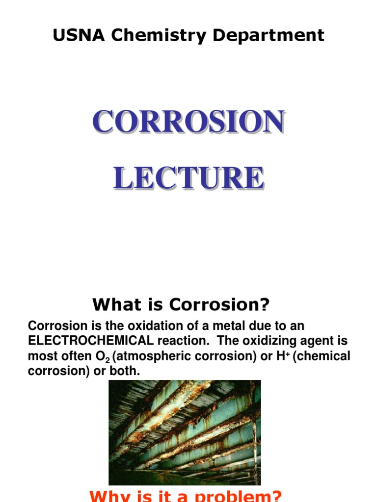Corrosion: USNA Chemistry Department | PDF | Corrosion | Anode
