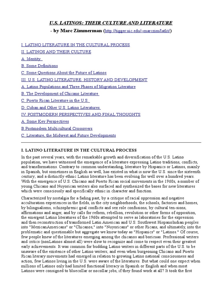 Understanding U.S. Latino Literature | PDF