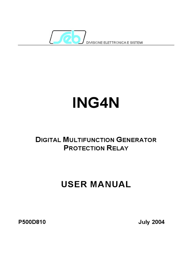 Ing4N: User Manual | PDF | Relay | Parameter (Computer Programming)