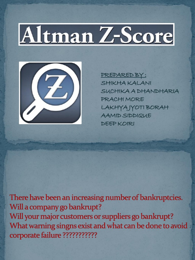 Altman Z-Score | PDF | Equity (Finance) | Financial Ratio