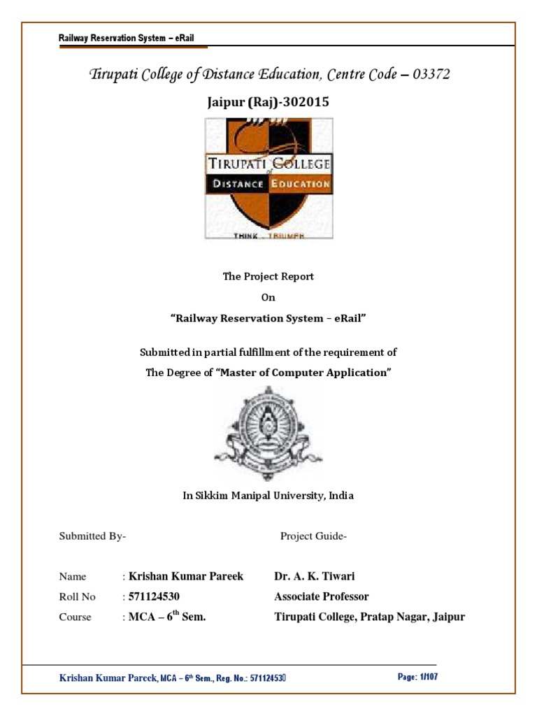 MCA, Final Project For SMU | PDF | Microsoft Access | Database Index