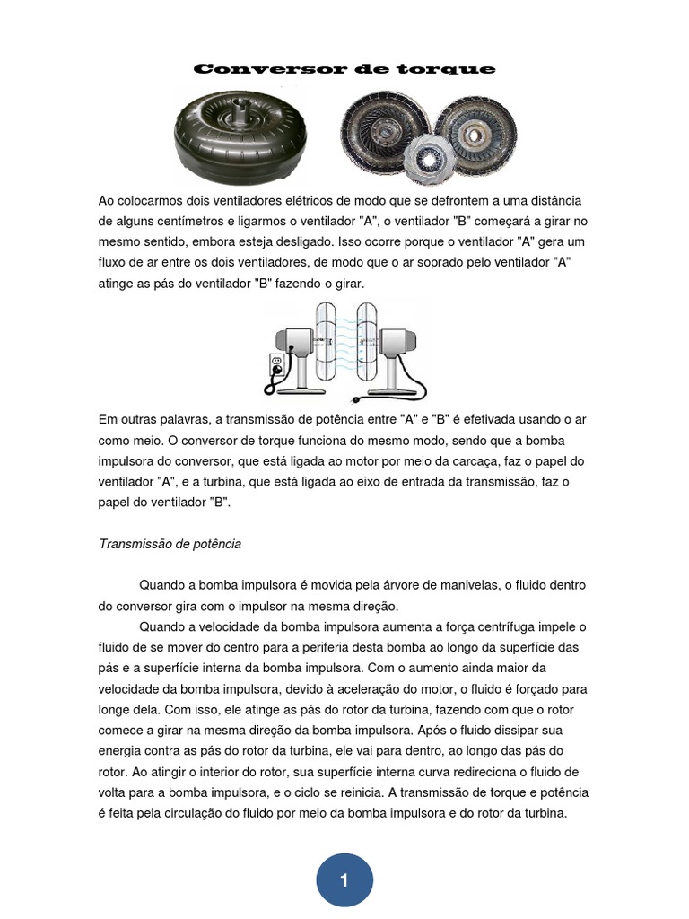 Conversor de Torque | PDF | Motores | Turbina