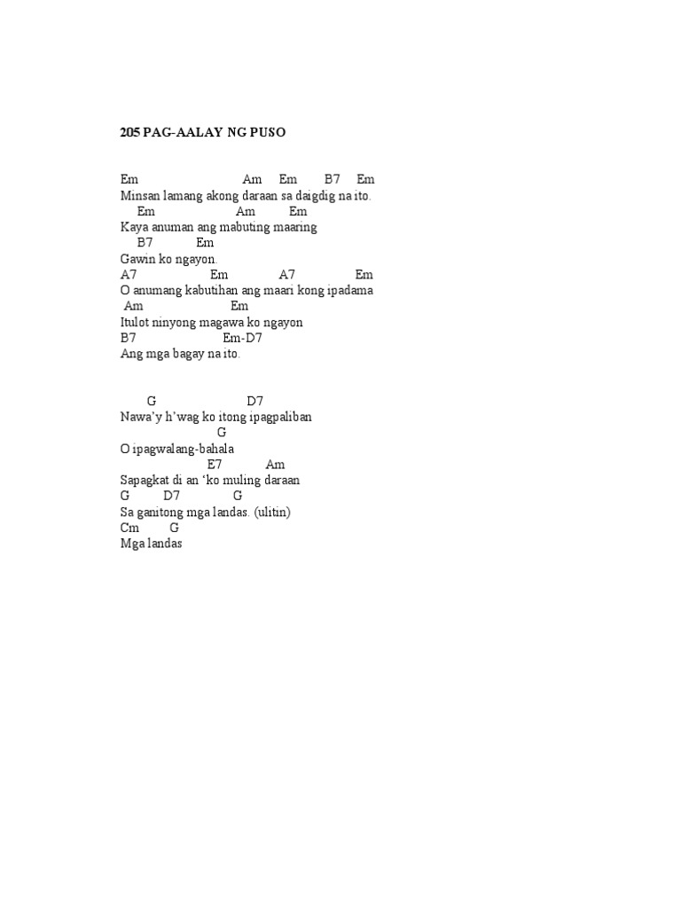 205 Pag-Aalay NG Puso | PDF