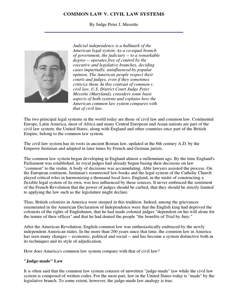 Common V Civil | PDF | Precedent | Common Law