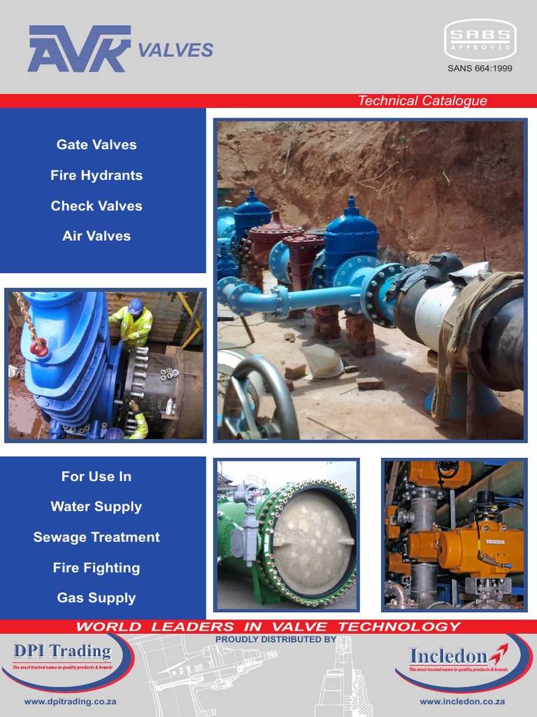 1 AVK Catalogue SA | PDF | Valve | Hydraulic Engineering
