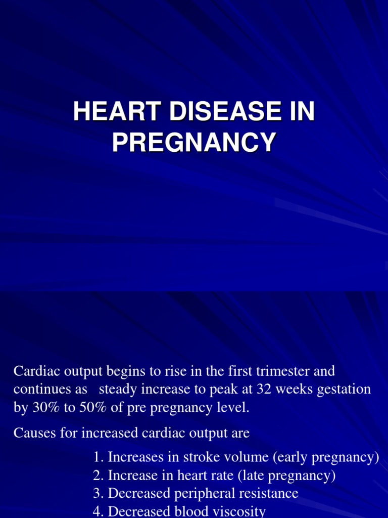 Heart Disease in Pregnancy | PDF | Science & Mathematics
