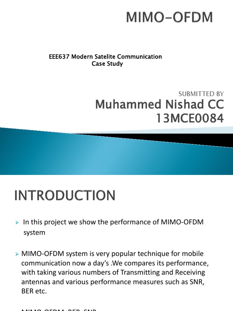 Mimo Ofdm | PDF | Orthogonal Frequency Division Multiplexing | Mimo