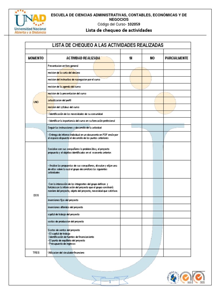 Lista de Chequeo | PDF