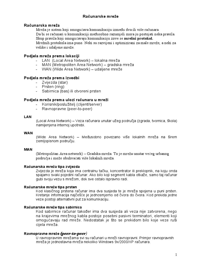 Racunarske Mreze | PDF