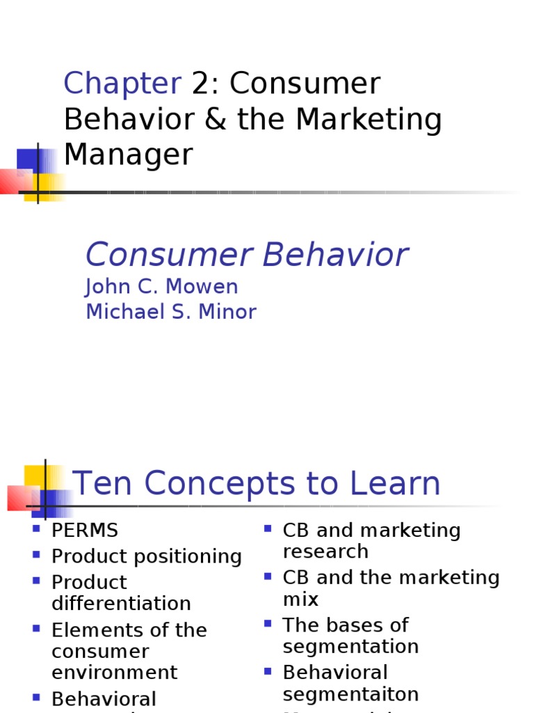 Consumer Behavior PP Chapter 2 | PDF | Market Segmentation | Consumer Behaviour