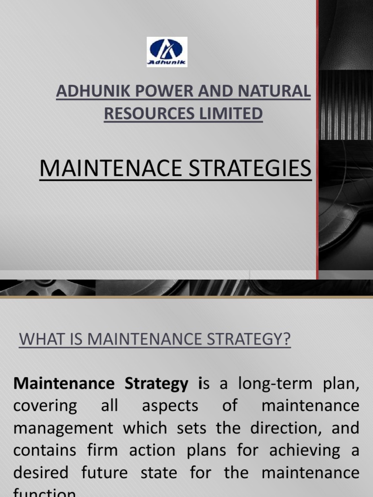Maintenance Strategy | Download Free PDF | Reliability Engineering ...