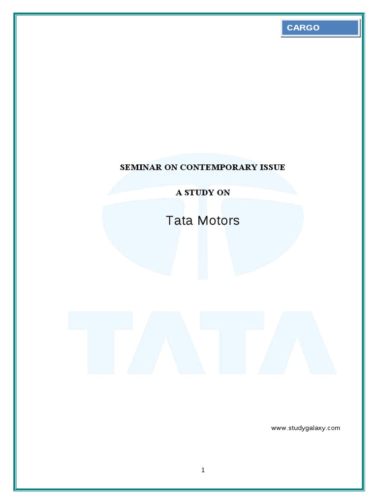 Tata Motors Consumer Preference Study | PDF | Finance & Money Management