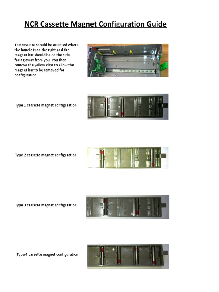 NCR Cassette Magnet Configuration | PDF | Magnetism | Electromagnetism
