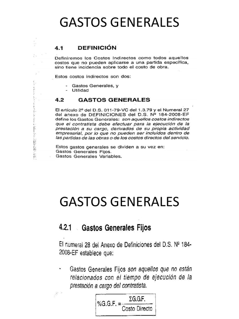 Definición y tipos de gastos generales | PDF | Business | Economias