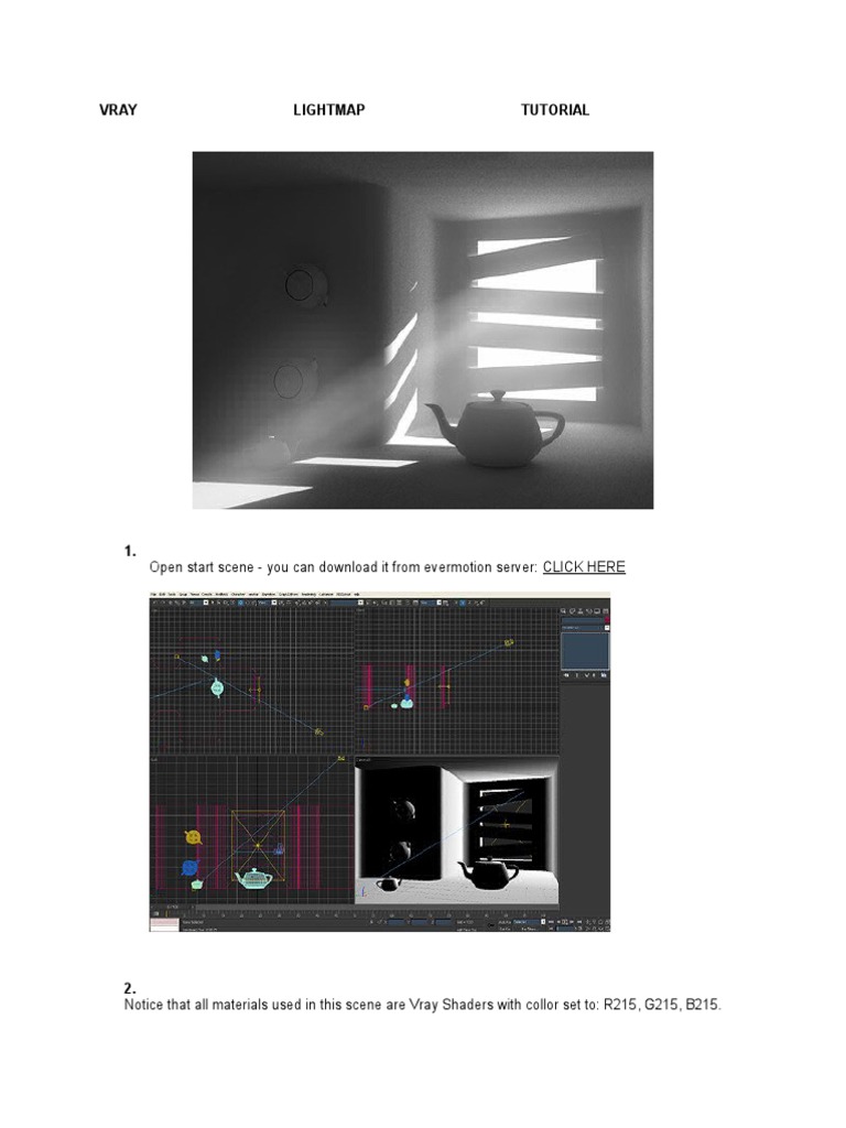 Vray Lightmap Tutorial | PDF | Rendering (Computer Graphics) | Imaging